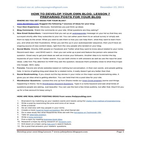 Develop blog lesson 7 | PDF