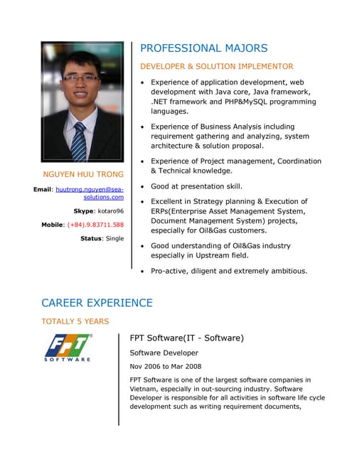FPT Software Short Profile 2014 | PDF