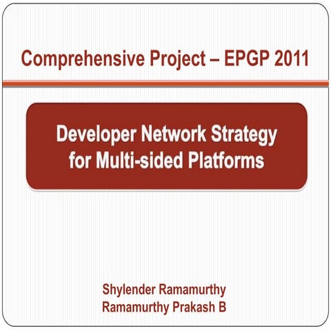 Developer Ecosystems | PPTX | Computer Software and Applications | Computing