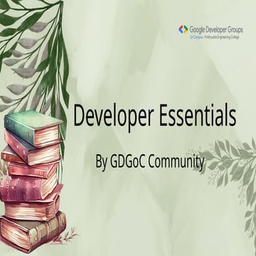 Intro on Developer Essentials 05-11-2024 | PPT | Free Download