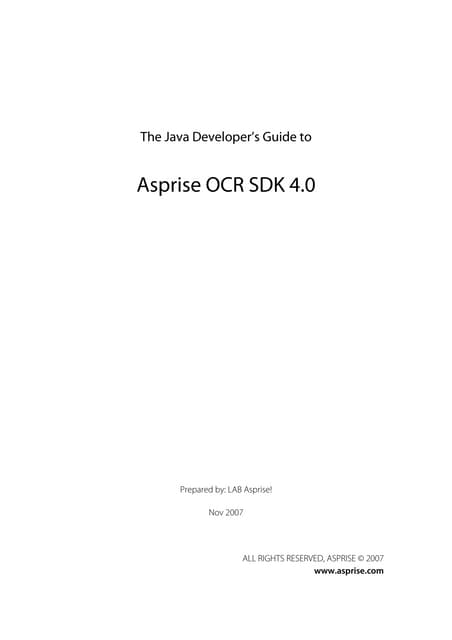 Developers guide java | PDF Developers guide java | PDF