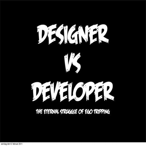 Developer vs. Designer | PPT