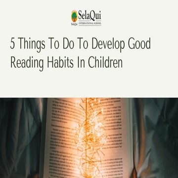 Develop good reading habits in children | PDF