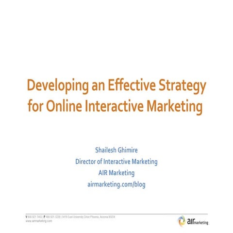 Developing An Effective Strategy for Interactive Marketing | PPT