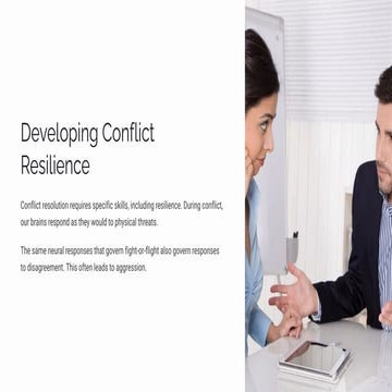 Developing Resilience as Part of Conflict Resolution | PPT