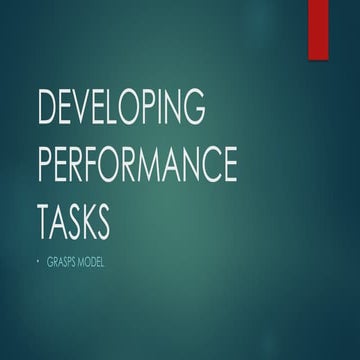 DEVELOPING-PERFORMANCE-TASKS-Assessmentf | PPTX
