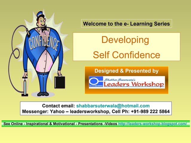 Self Esteem Ppt