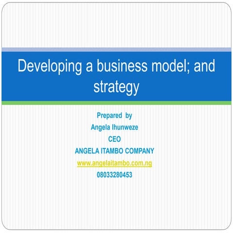 Developing a business model | PPTX
