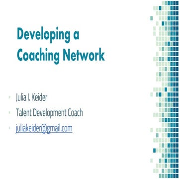 6 Steps to Developing a Coaching Network | PPTX