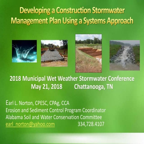 Developing a construction stormwater bmp plan using a systems approach ...
