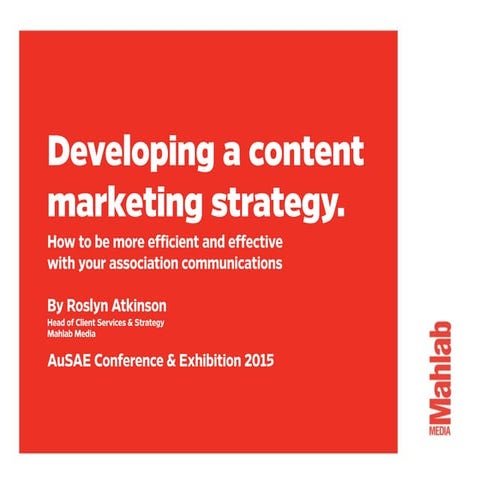 Developing a content marketing strategy for associations | PDF
