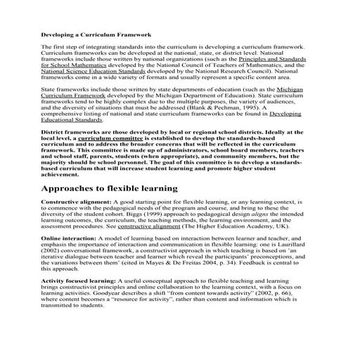 Developing a curriculum framework | DOCX