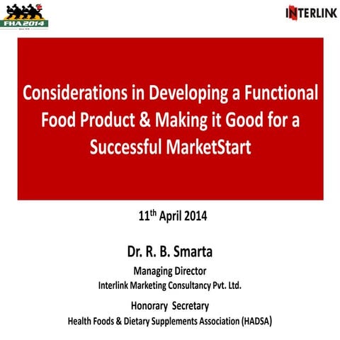 Developing a Functional Food Product - Part 2 | PPT