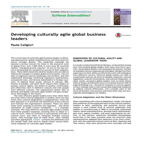 Developing agile leaders | PDF