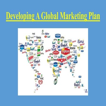 Developing a global marketing plan | PPT