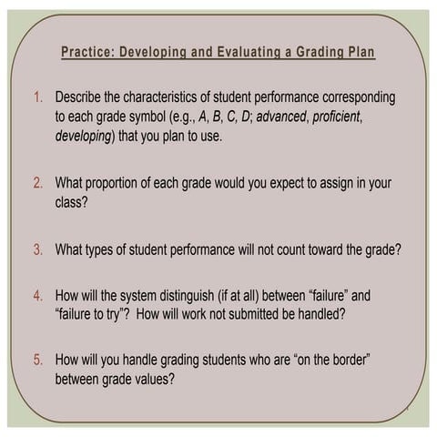 Developing a Grading Plan | PPTX