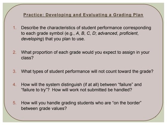 Ranking grading practices | PPT