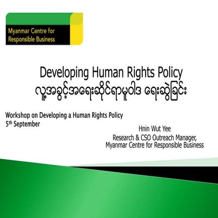 Developing a Human Rights Policy | PDF