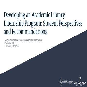 Developing an Academic Library Internship Program_ Student Perspectives ...