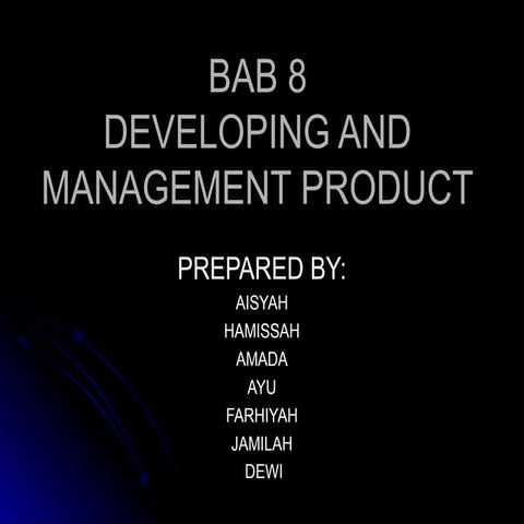 Developing and management product | PPT