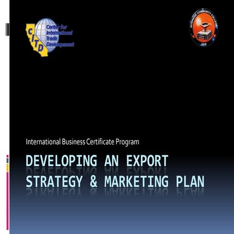 Developingan Export Strategy Marketing Plan (1) | PPTX