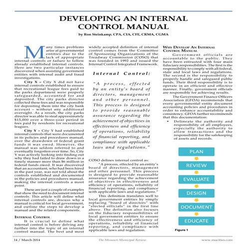 How to Develop an Internal Control Manual | PDF
