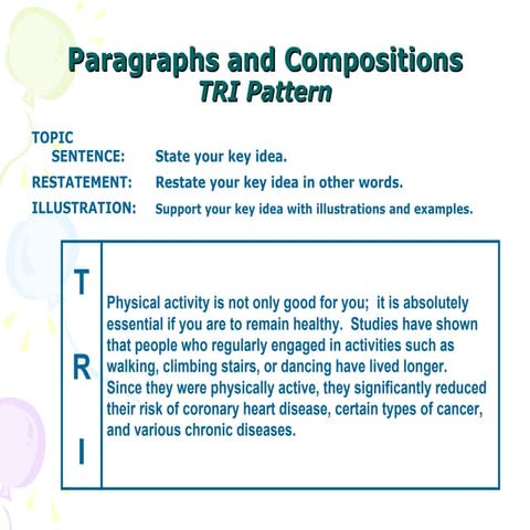 Developing a paragraph | PPT | Fitness and Exercise | Healthy Living