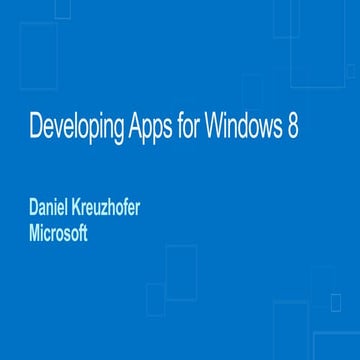 W8/WP8 App Dev for SAP, Part 3A: Developing Apps for Windows 8 | PPT