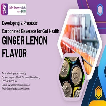 Beverage Formulation | Guires Food research lab | PDF