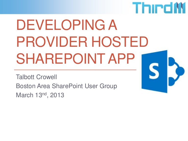 Developing A Provider Hosted Sharepoint App
