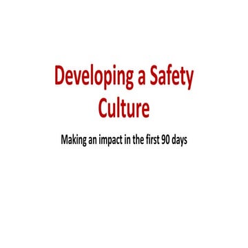Developing a safety culture | PPTX