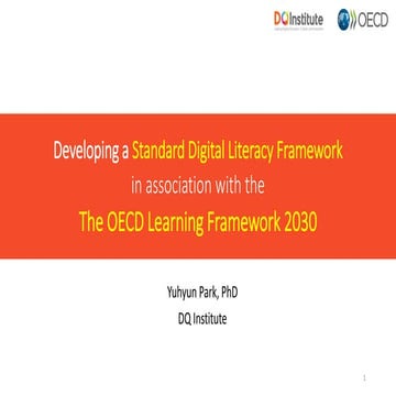 Developing a standard digital literacy framework in association with ...