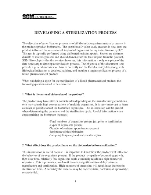 Sterilization mathematics (F0. Fphy, Fbio, Sterility Assurance (SAL ...