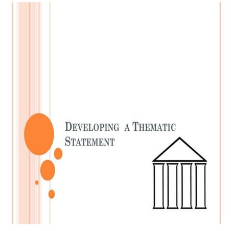 Developing A Thematic Statement | PDF