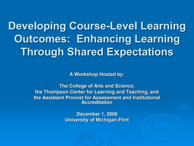 REPORT-Aligning Learning Outcomes, Learning Activities and Assessment.pptx