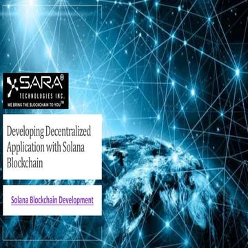 Developing Decentralized Application with Solana Blockchain | PPTX | Computing | Technology ...