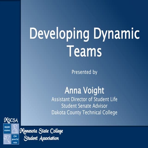 Developing Dynamic Teams | PPT