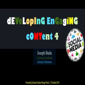 Developing engaging content for social media | PPTX | Social Networking ...