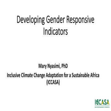Developing gender responsive indicators | PDF