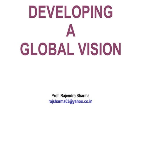 Developing global vision for international expansion | PPT