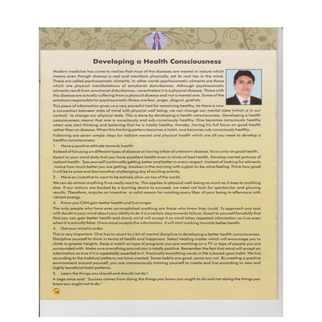 Developing health consciousness | PDF