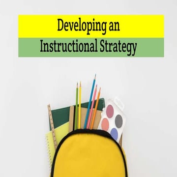 Developing Instructional Strategies | PPTX