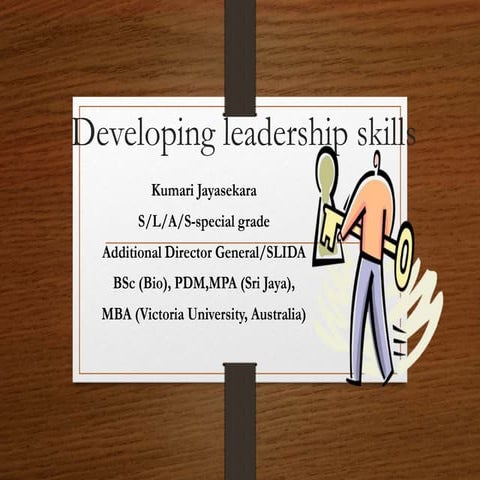 Developing leadership skills | PPT