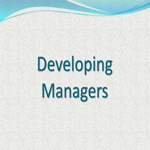 Developing managers | PPTX