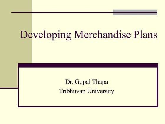 Merchandise planning step by step process | PPT