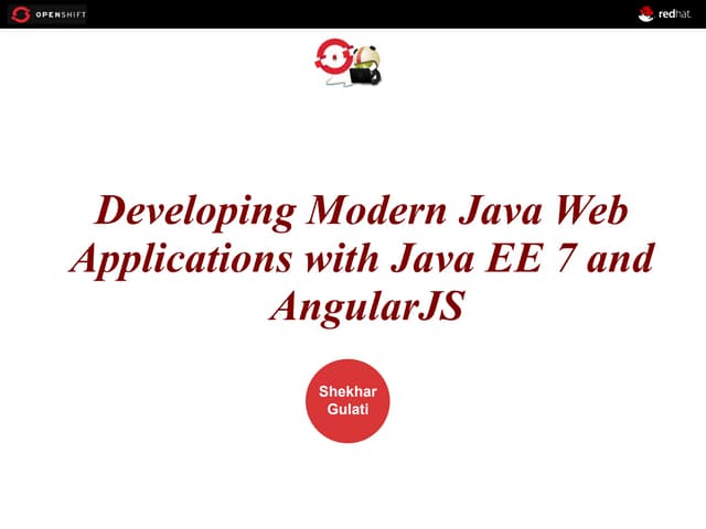 Developing Modern Java Web Applications with Java EE 7 and AngularJS | PDF Developing Modern Java Web Applications with Java EE 7 and AngularJS | PDF