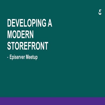 Developing Modern Storefront Ppt