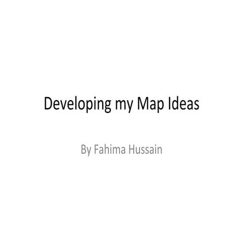 Developing my map ideas | PDF