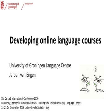Developing online language courses | PPTX