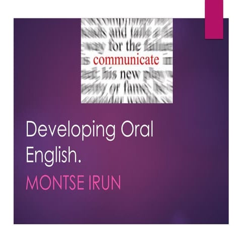 Developing oral English | PDF